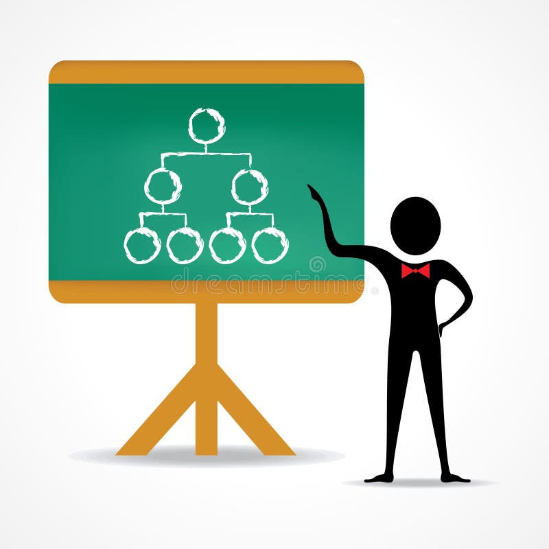 Man Points To Network Strategy Concept on Green Board Stock Vector ...