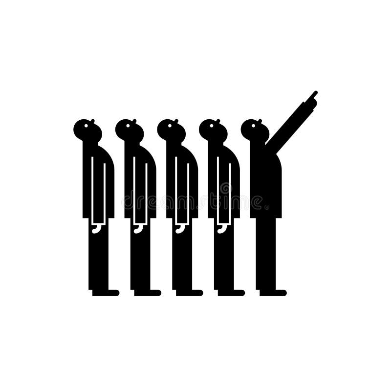 Man Points Up To Crowd. Guy Pointing Up Stock Vector - Illustration of ...