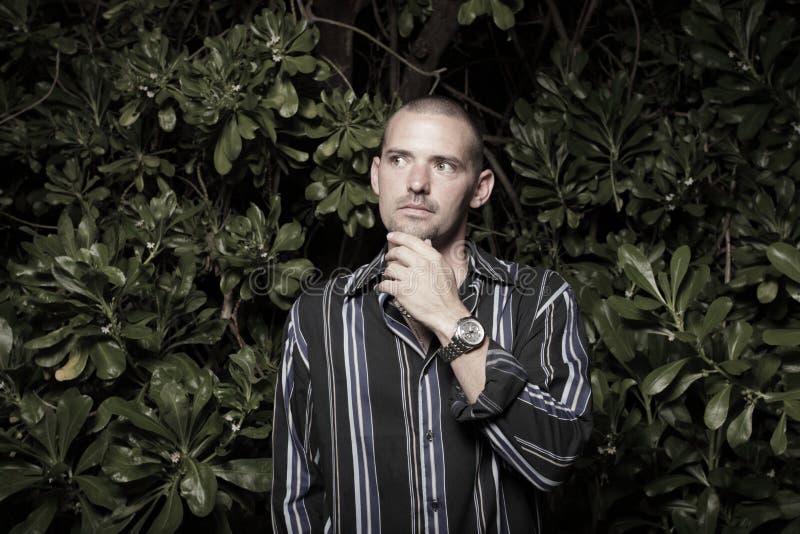 Man pondering stock photo. Image of watch, flash, composition - 10704346
