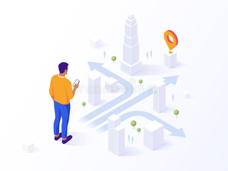 Man Pondering Choices at a Question Mark Crossroad with Multiple Arrows ...