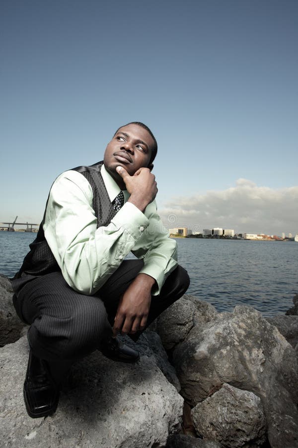 Man pondering stock image. Image of pondering, adult - 14428253