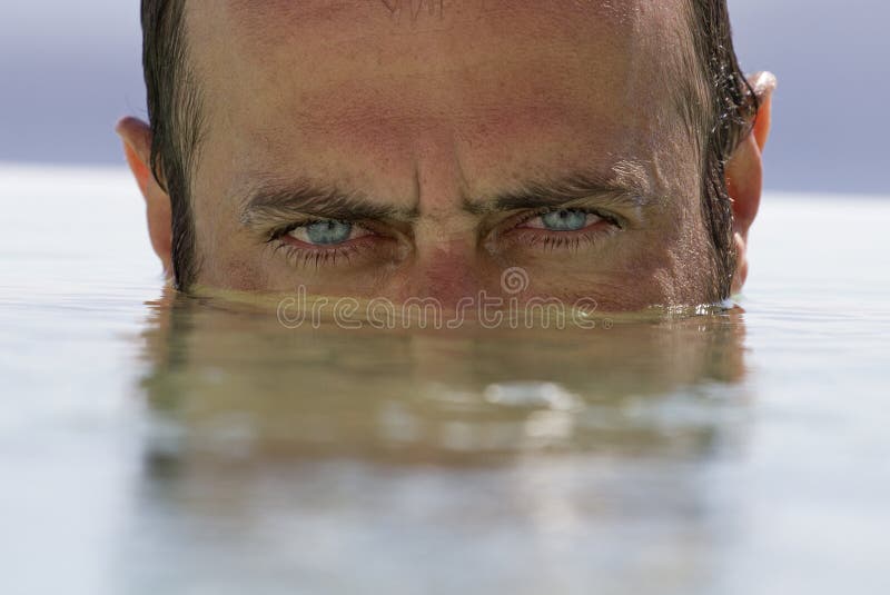 Man in the pool stock image. Image of water, relaxation - 34023677