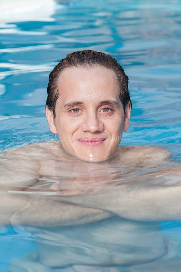 Man in the pool stock photo. Image of swimmer, model - 49997414