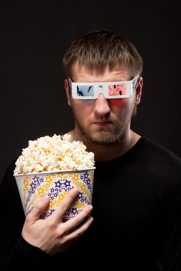 Man S in a Bucket of Popcorn Stock Image - Image of film, popcorn: 63951105