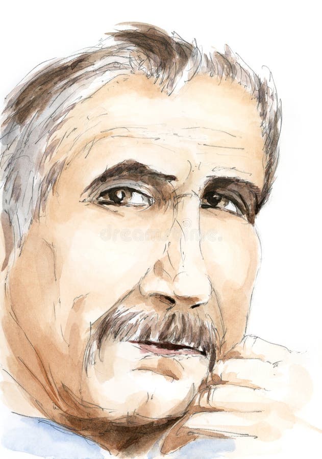 Man portrait stock photo. Image of draw, handiwork, pencil - 244530812