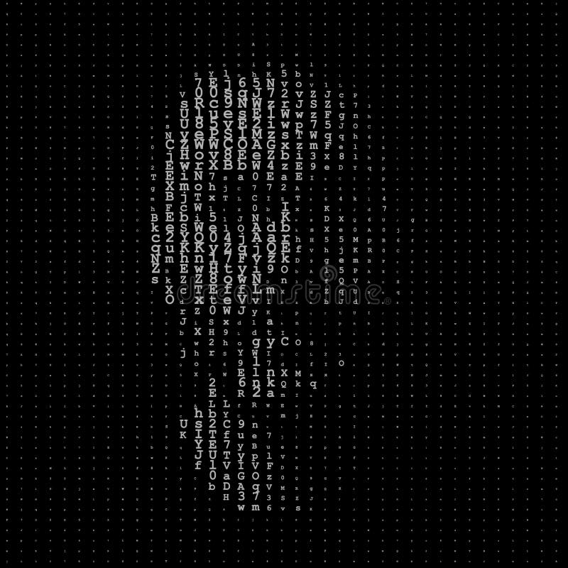 Man Portrait, Matrix Concept Illustration Stock Illustration ...