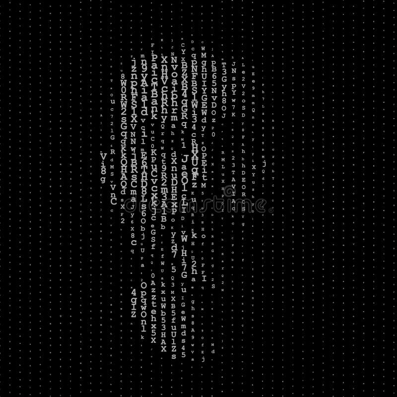 Man Portrait, Matrix Concept Illustration Stock Illustration ...