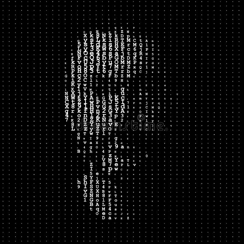 Man Portrait, Matrix Concept Illustration Stock Illustration ...
