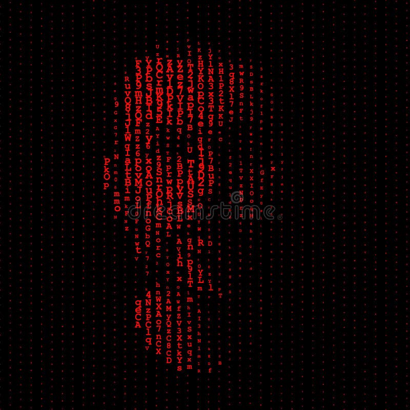 Man Portrait, Matrix Concept Illustration Stock Illustration ...