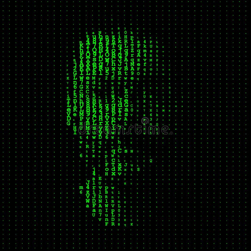 Man Portrait, Matrix Concept Illustration Stock Illustration ...