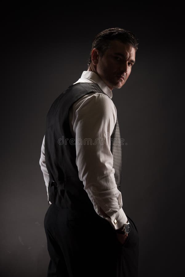 The Man Poses for the Camera Stock Image - Image of barbarian, brawny ...