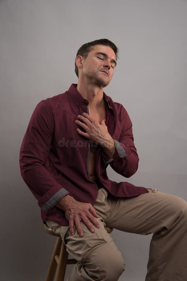 The Man Poses for the Camera Stock Image - Image of charming, bloke ...