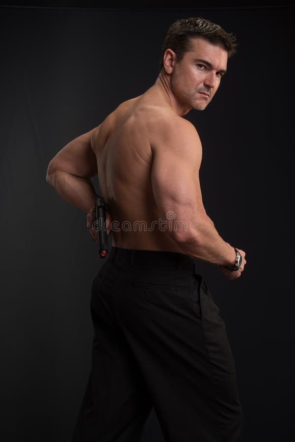 The Man Poses for the Camera Stock Photo - Image of hunk, handsome ...