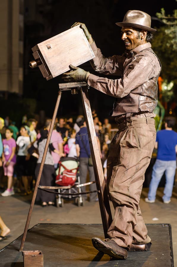 A Man Posing As a Living Statue at a Festival Editorial Stock Photo ...