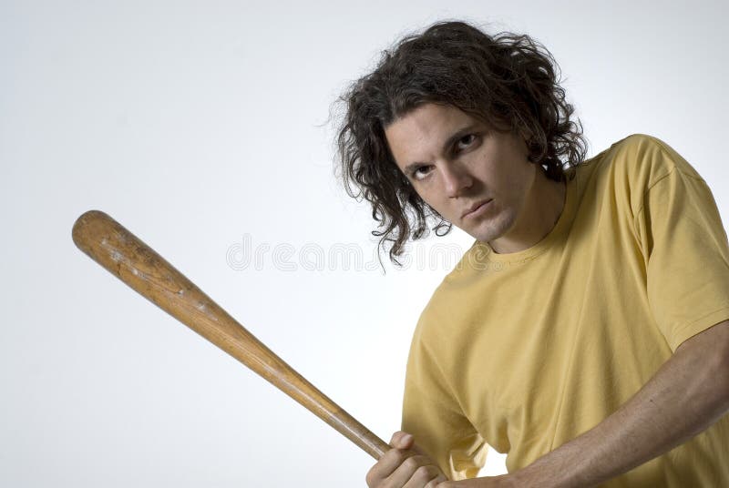 Man Posing with Baseball Bat - Horizontal Stock Image - Image of ...
