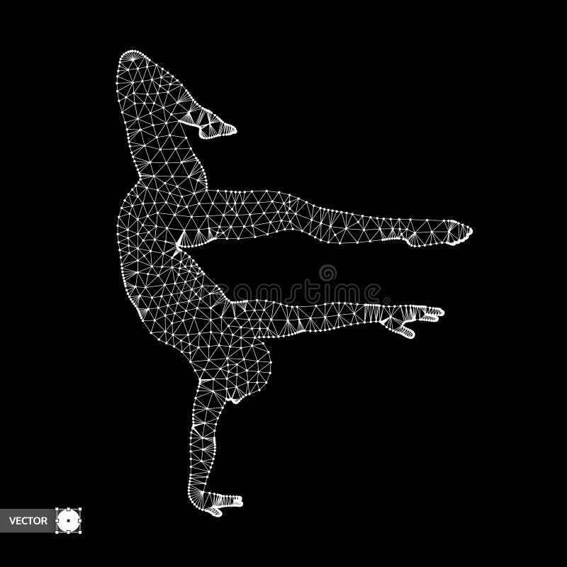 Dancing Men Dancer Body Black Vector Stock Illustration - Illustration ...