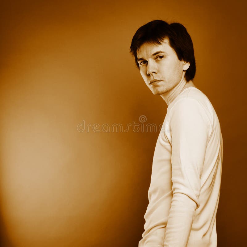 Man posing in the studio. stock photo. Image of shirt - 15656828