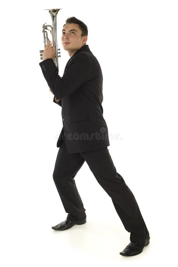 Man trumpet stock image. Image of human, holding, entertainer - 4315027