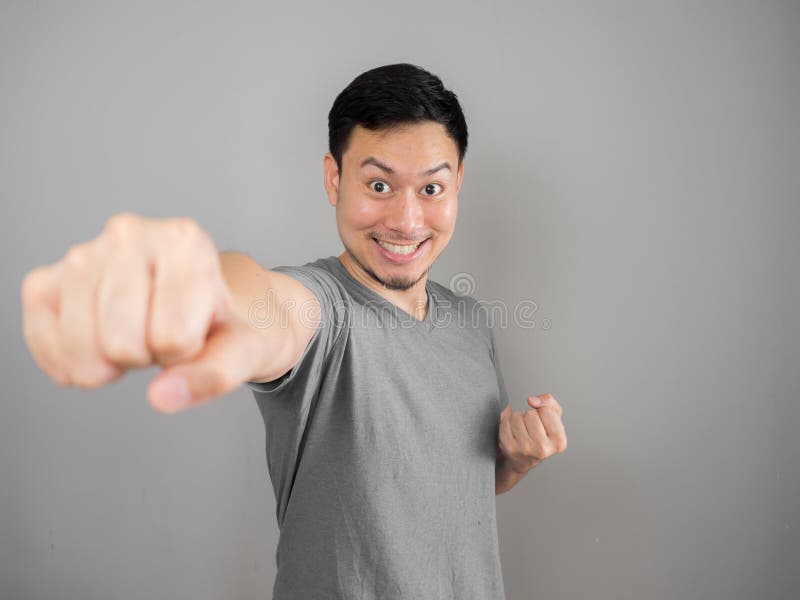 Man with Positive Winning Attitude. Stock Photo - Image of person, pose ...