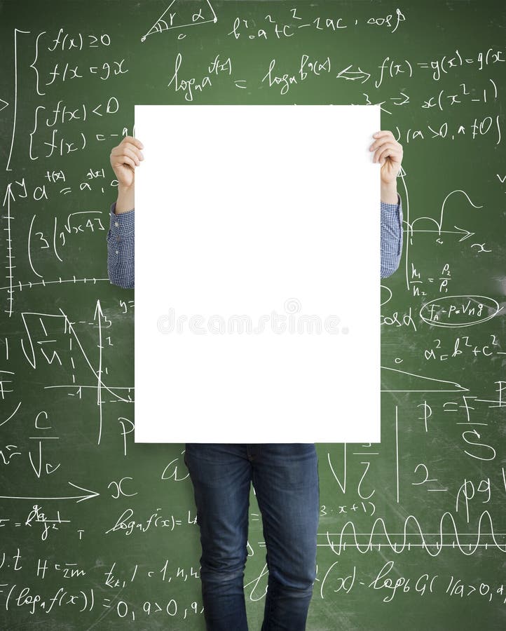 Man with poster stock image. Image of interior, office - 36294965