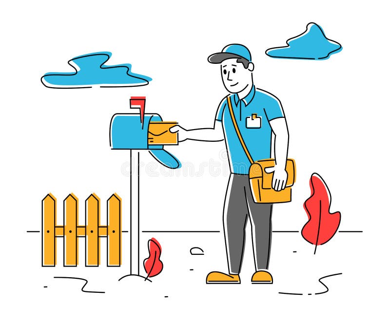 Mailman Clipart Delivery Courier Mail Service Courier Worker Post