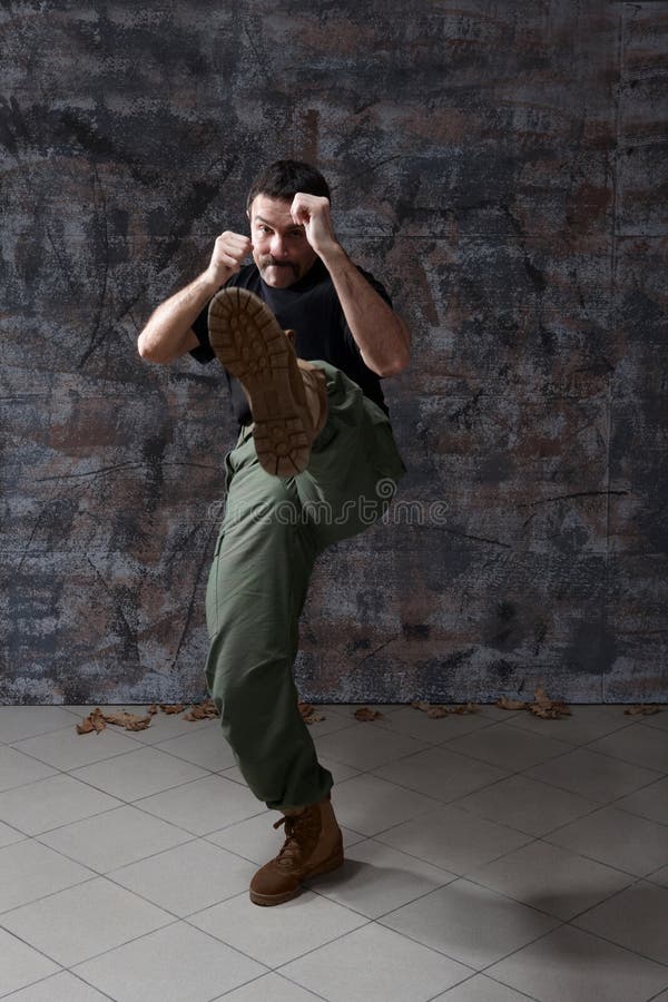 Man practice martial arts stock image. Image of active - 9718555