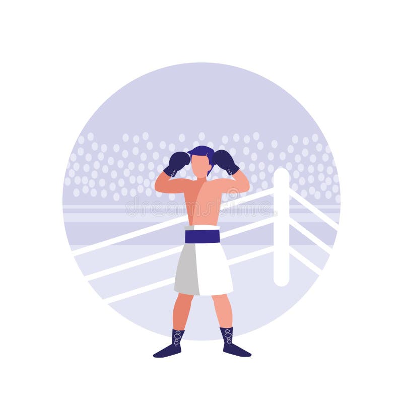 Man Practicing Boxing Avatar Character Stock Vector - Illustration of ...