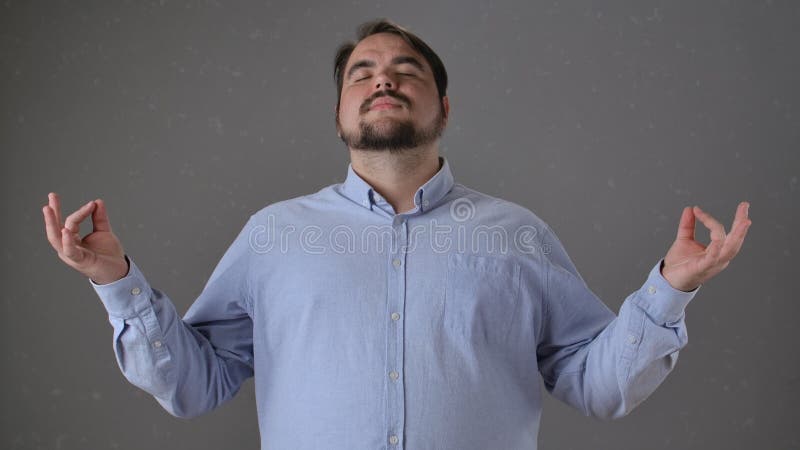 Man Practicing Meditation with Relaxed and Positive Demeanor Stock ...