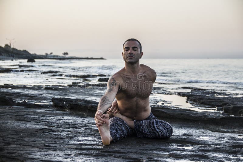 Meditating Construction Worker Stock Photo - Image of quiet, blue: 12738634