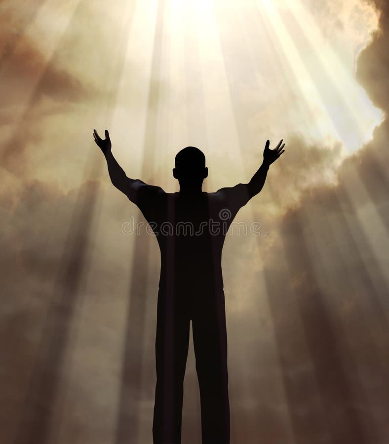 Man in praise stock image. Image of sunrise, celebration - 1475585