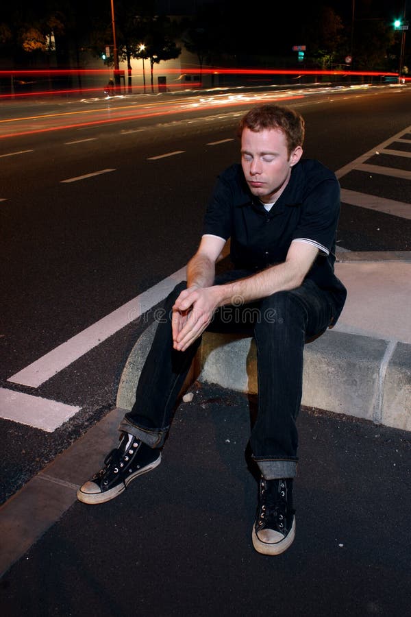 Man Praying in City stock photo. Image of city, lifestyle - 9247130