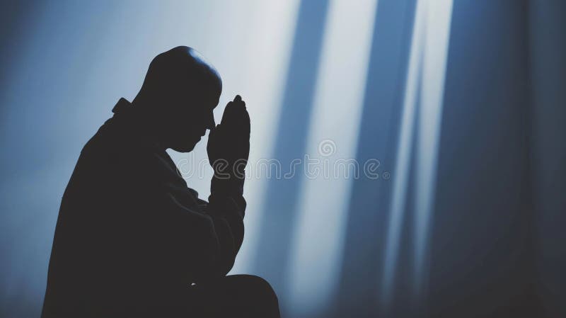 Man is praying stock image. Image of devotion, peace - 319704001