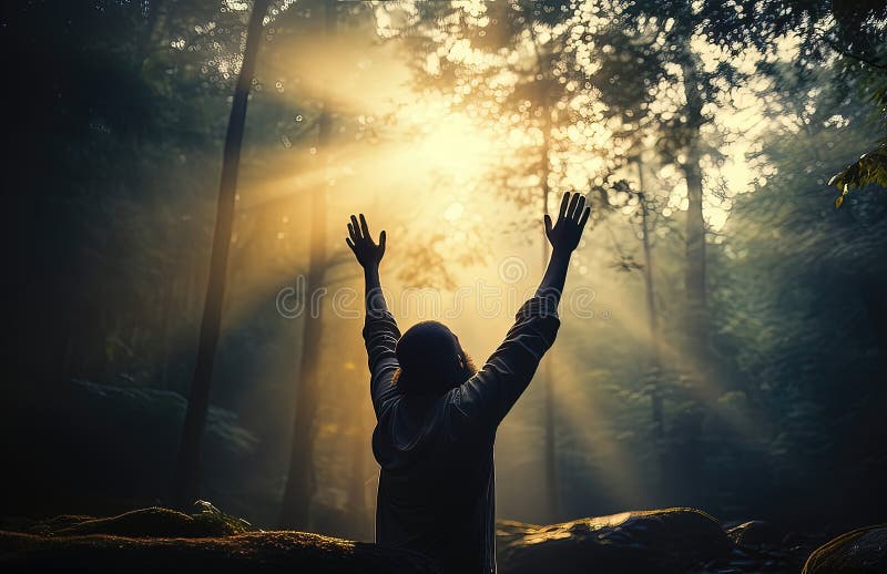 Praying Hands Light Rays Stock Illustrations – 75 Praying Hands Light ...
