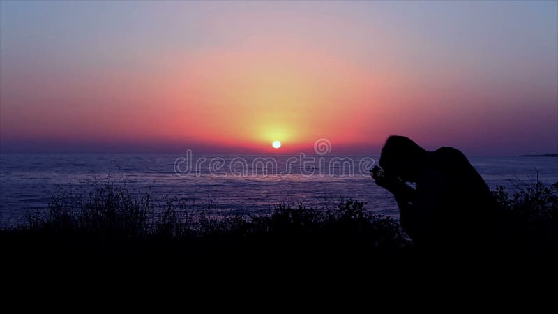 Man Praying by the Sea at Sunset Stock Footage - Video of faith ...