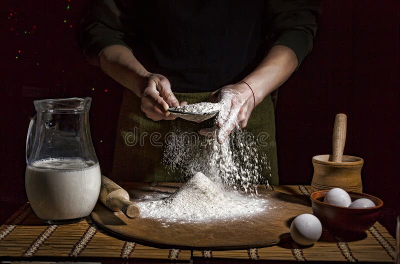 Bakery, Flour, Easter Buns, Easter, Baker Stock Photo - Image of making ...