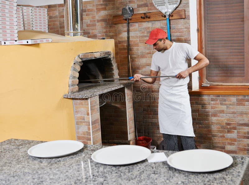 Man preparing pizza stock photo. Image of fresh, kitchen - 46594088
