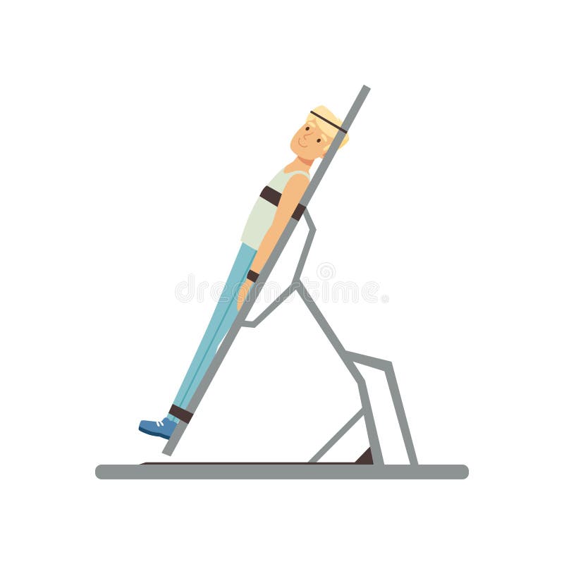 Man Preparing for Space Flight on Special Simulator. Concept of ...