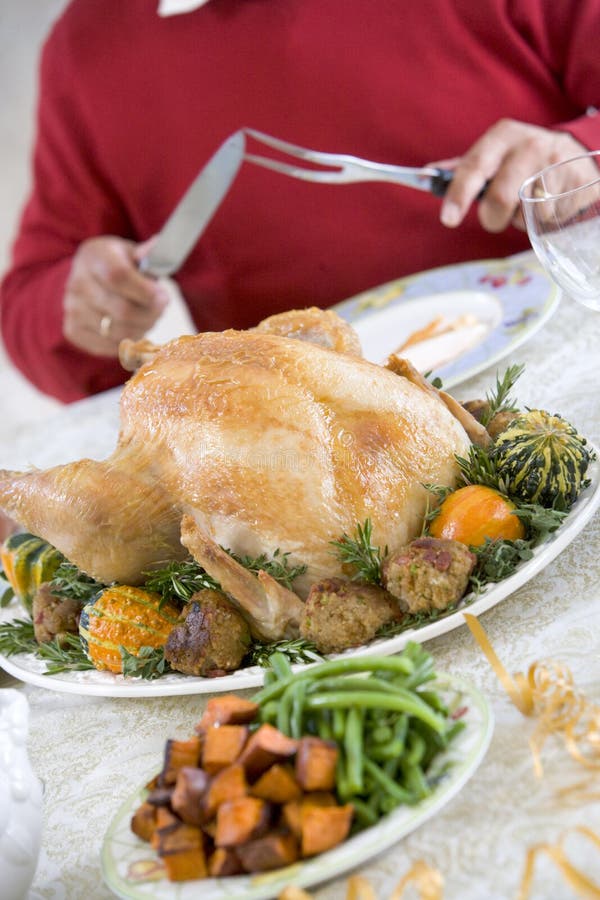 Man eating turkey stock image. Image of caucasian, cute - 6632659