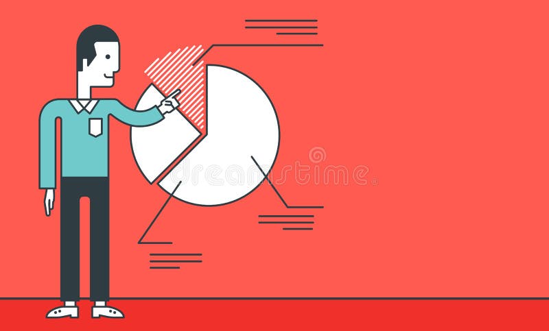 Man Presenting Business Report. Stock Vector - Illustration of ...