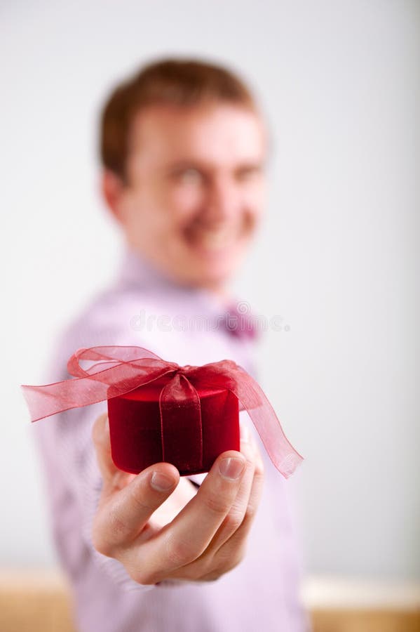 Man presenting a gif stock image. Image of businessman - 27916833