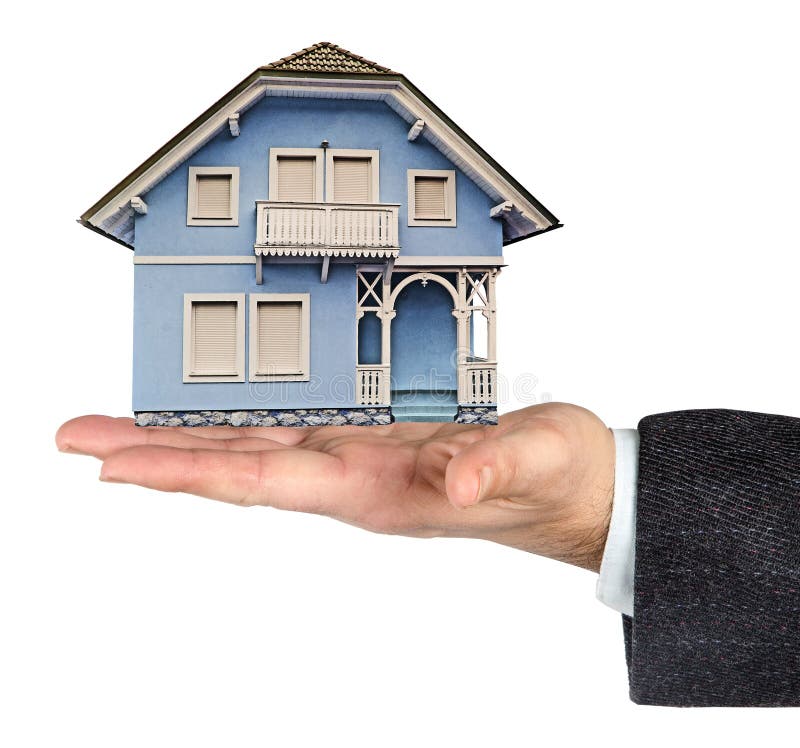 Gift of house stock image. Image of agent, closeup, hope - 134488313