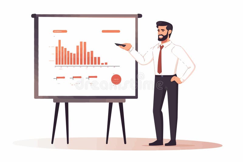 Man Presenting Slides Vector Flat Minimalistic Isolated Illustration ...