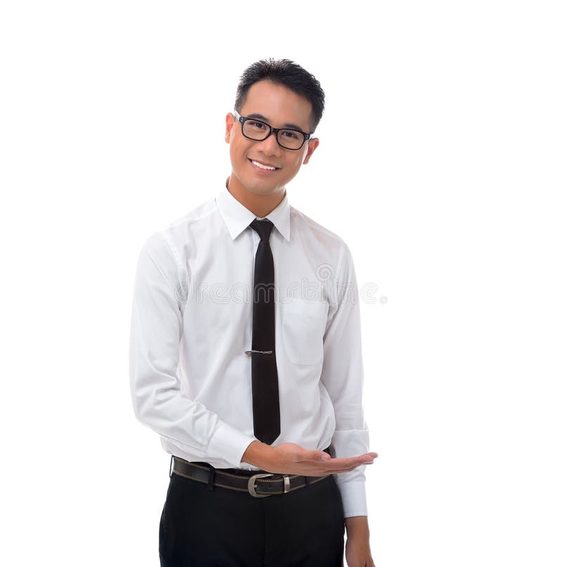 Man presenting something stock photo. Image of finance - 51479676