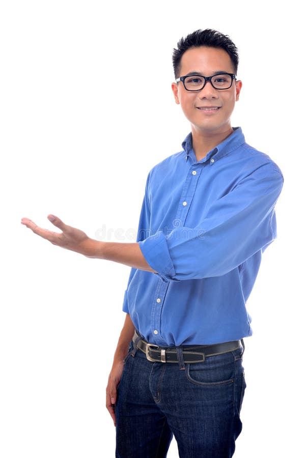 Man presenting something stock photo. Image of business - 51479780