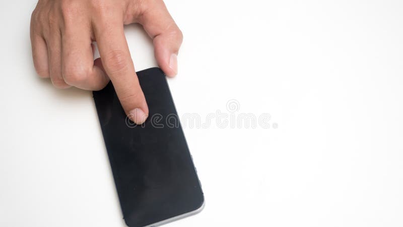 Finger on smartphone stock photo. Image of portable, global - 16316000