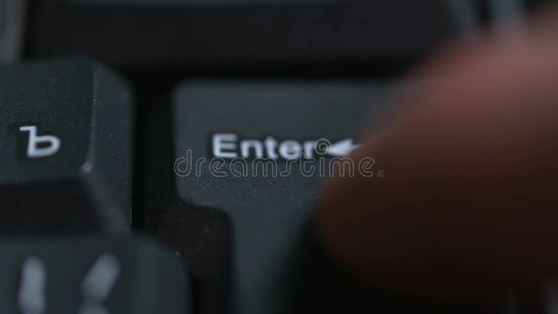 The Man Pressing the Enter Key Stock Footage - Video of human, male ...