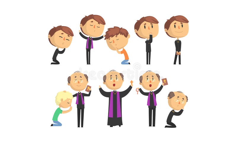 Pastor Giving a Sermon at a Church Stock Vector - Illustration of mass ...