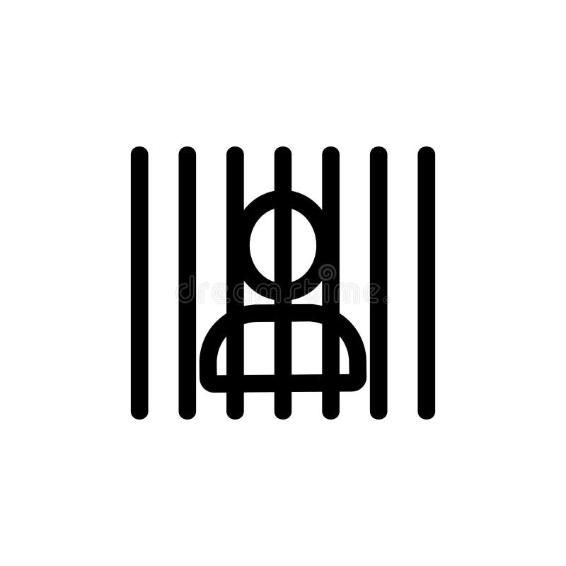 Man in Prison Icon Vector. Isolated Contour Symbol Illustration Stock ...