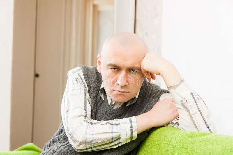 Man with problems stock image. Image of vest, horizontal - 30264223