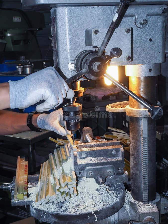 Man in process drilling. stock image. Image of tool, drill - 77379153